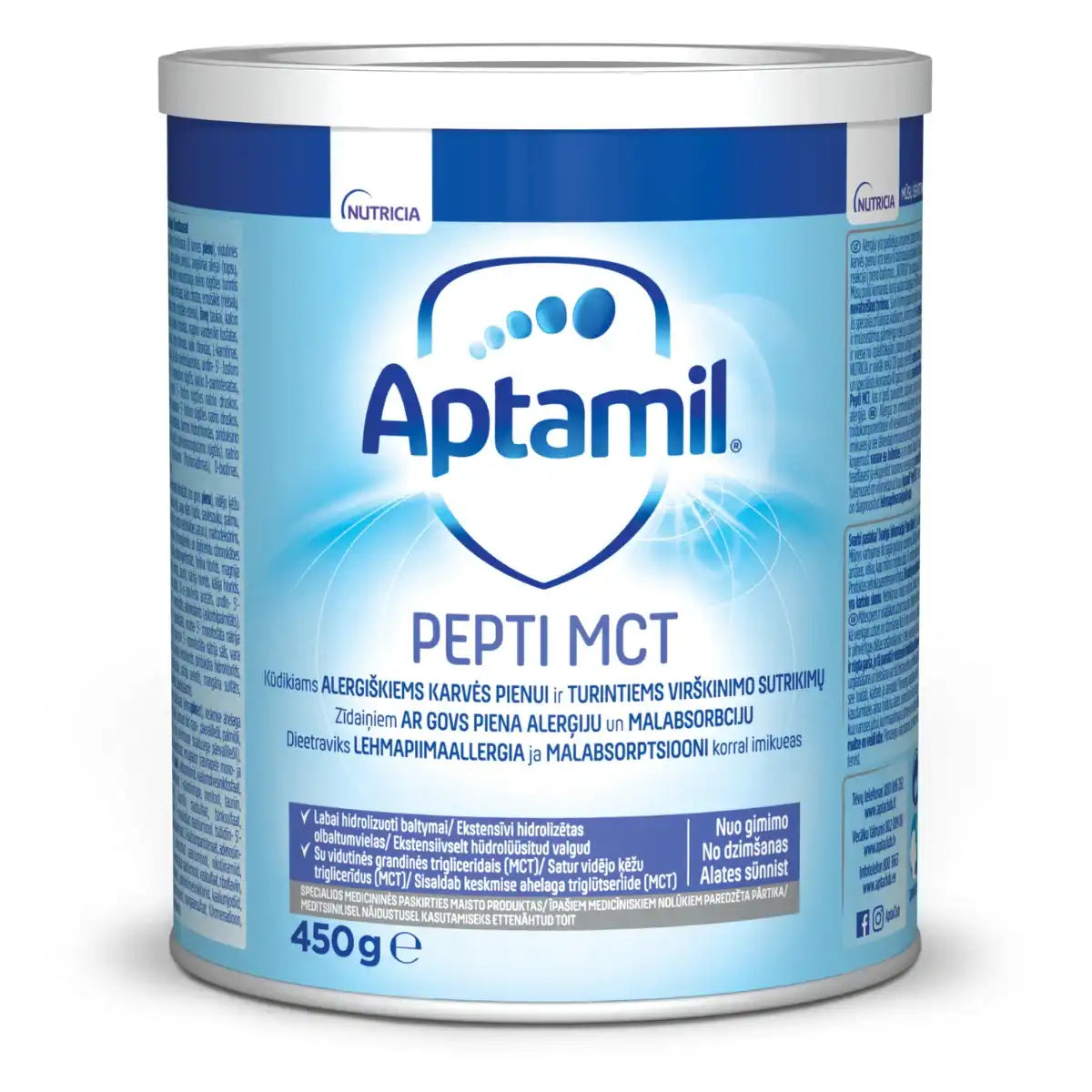 Aptamil Pepti MCT Formula 450 g – Hypoallergenic Infant Formula ...